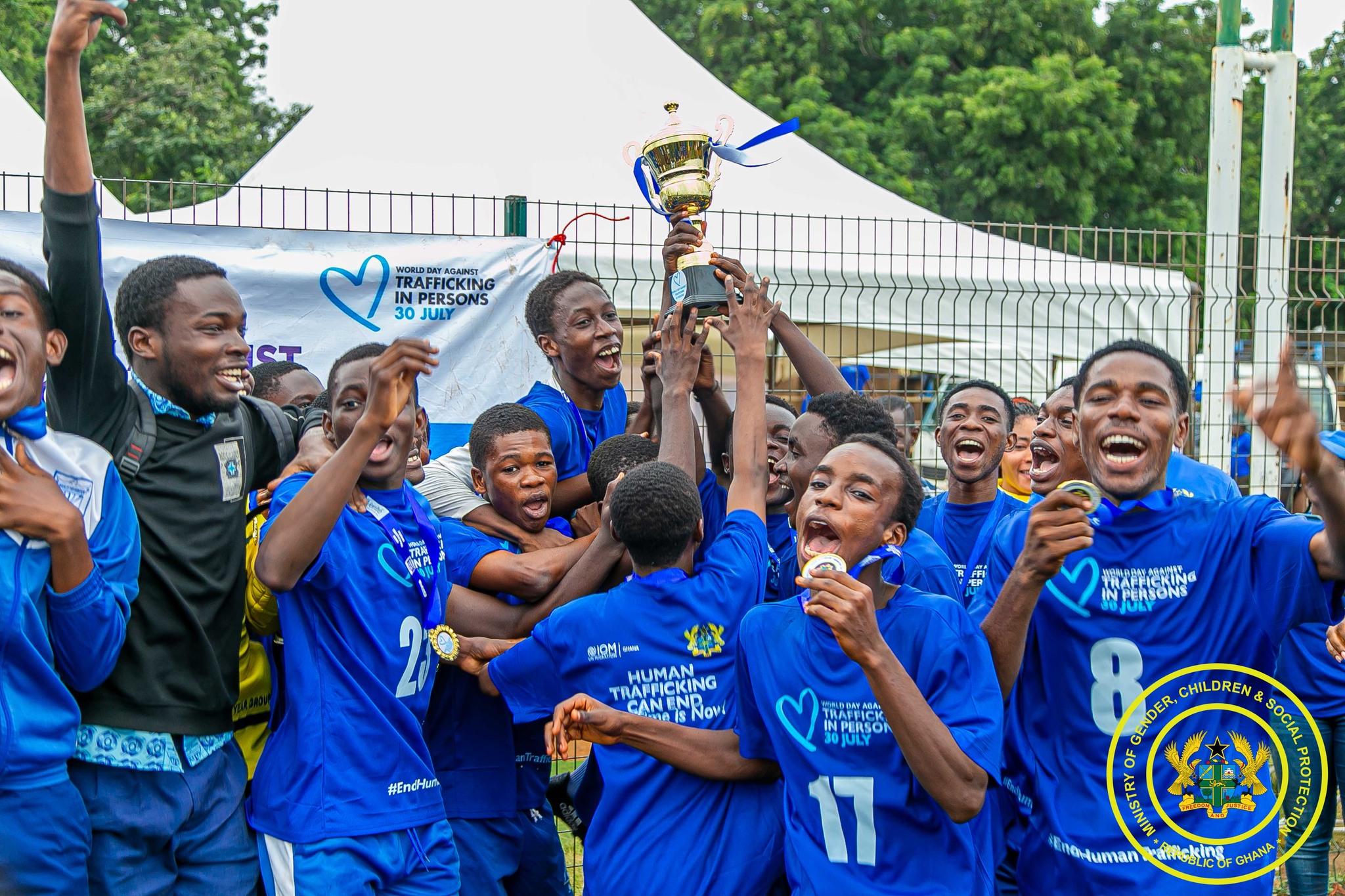 MoGCSP MARKS UN DAY AGAINST HUMAN TRAFFICKING (BLUE DAY) WITH FOOTBALL ...