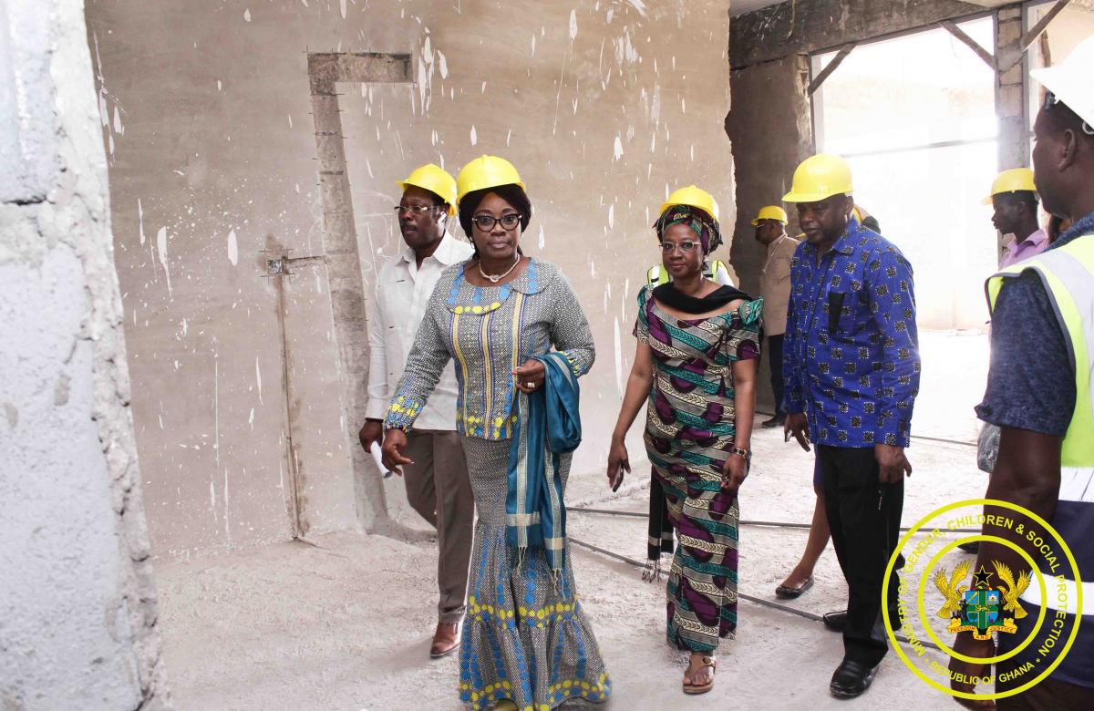HON. CYNTHIA MORRISON INSPECTS MoGCSP CONSTRUCTION SITE : Ministry of ...