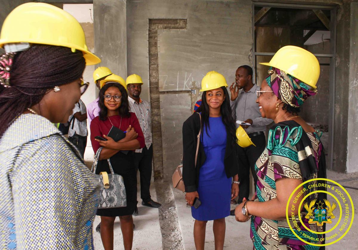 HON. CYNTHIA MORRISON INSPECTS MoGCSP CONSTRUCTION SITE : Ministry of ...