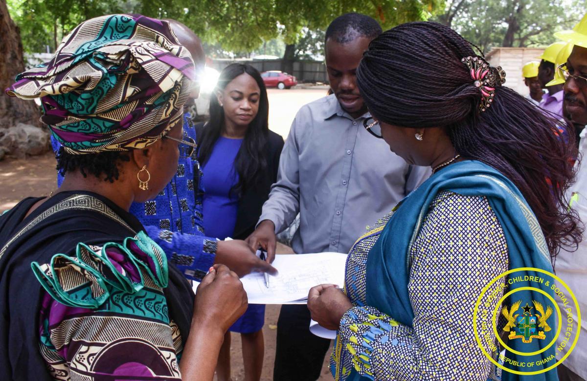HON. CYNTHIA MORRISON INSPECTS MoGCSP CONSTRUCTION SITE : Ministry of ...